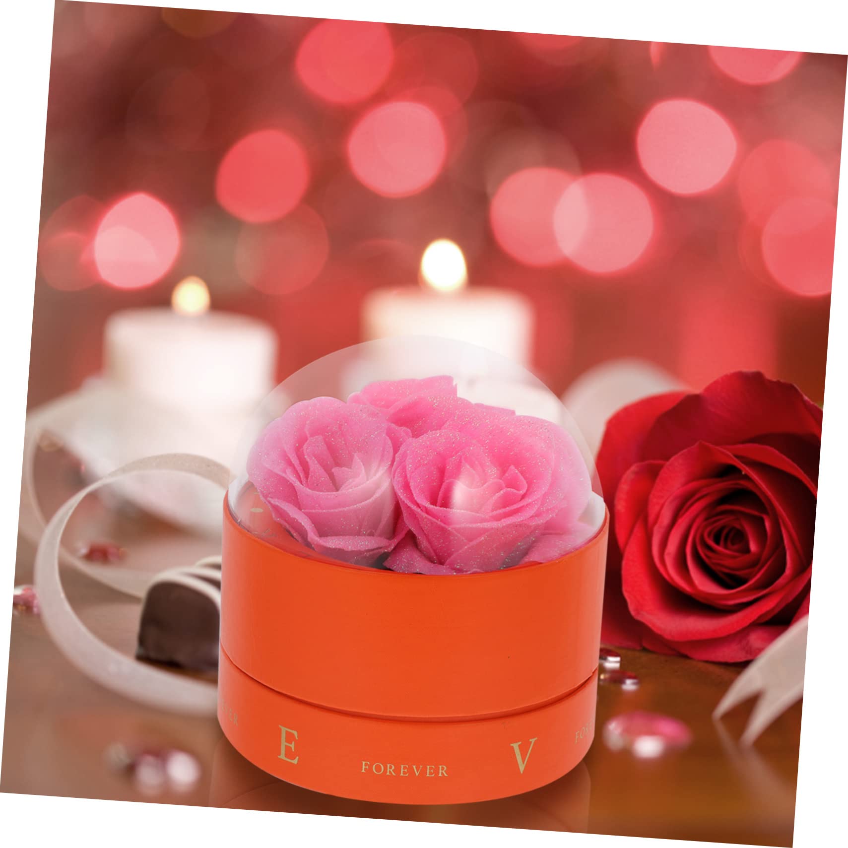 GARVALON Box packing box candy Wedding Chocolate Container holiday packing mini cupcake containers eternal flower Valentine cake plastic container Acrylic the time carrying case