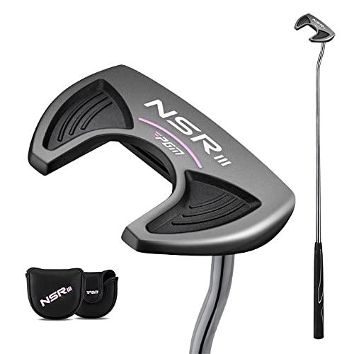 Golf Putter Right Handed for Men and Women with TPU Strike Face and Golf Headcover (Black)