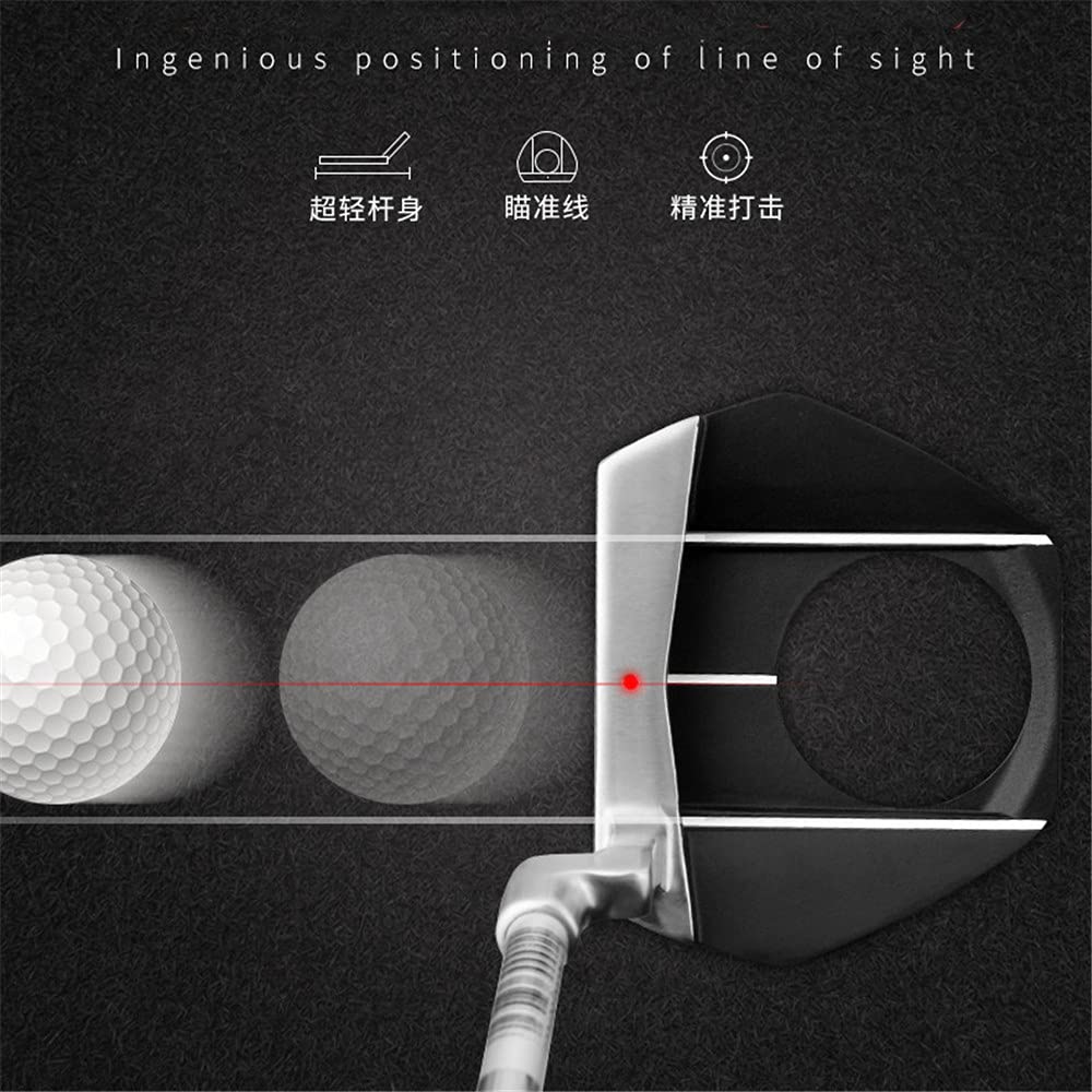 Golf Putters Mens Mallet Putter Womens Golf Club Putter with Golf Ball Picking Function and Golf Headcover (Silver)