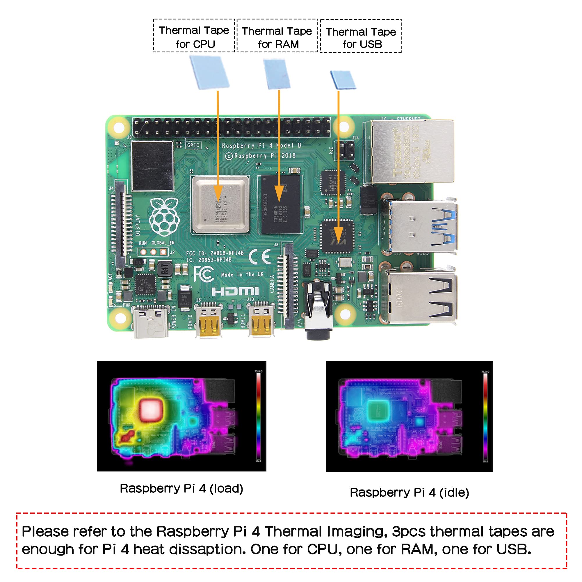 Geekworm for Raspberry Pi 4 Armor Case with Dual Fan, Armor Aluminum Alloy Passive Cooling Case Compatible with Raspberry Pi 4 Model B Only