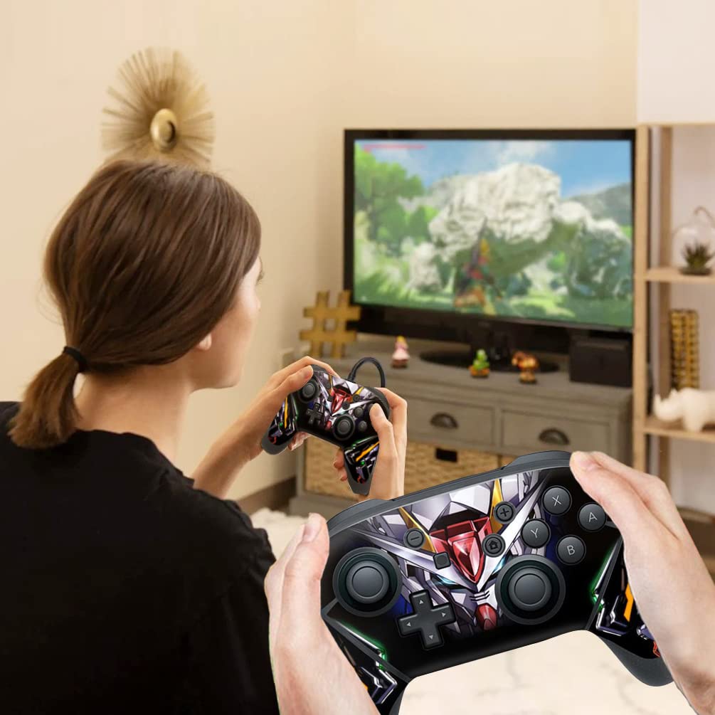 GilGames Decals for Nintendo Switch Pro Controller, Vinyl Skin Stickers Cover Protector Wrap Perfect Cutting Protective Faceplate, Air Grooves Permeable Easy to Apply and Remove