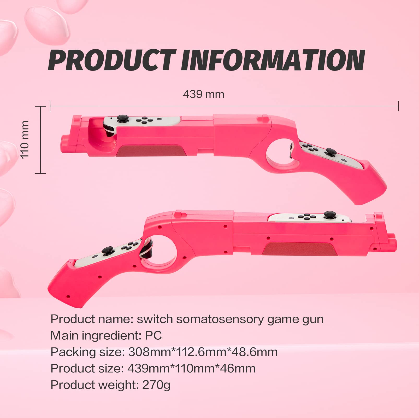 HEATFUN Game Controller Compatible with Switch Games Wolfenstein 2: The New Colossus, Big Buck Hunter Arcade - Switch and Other Games - AllBlack (1 Pack)