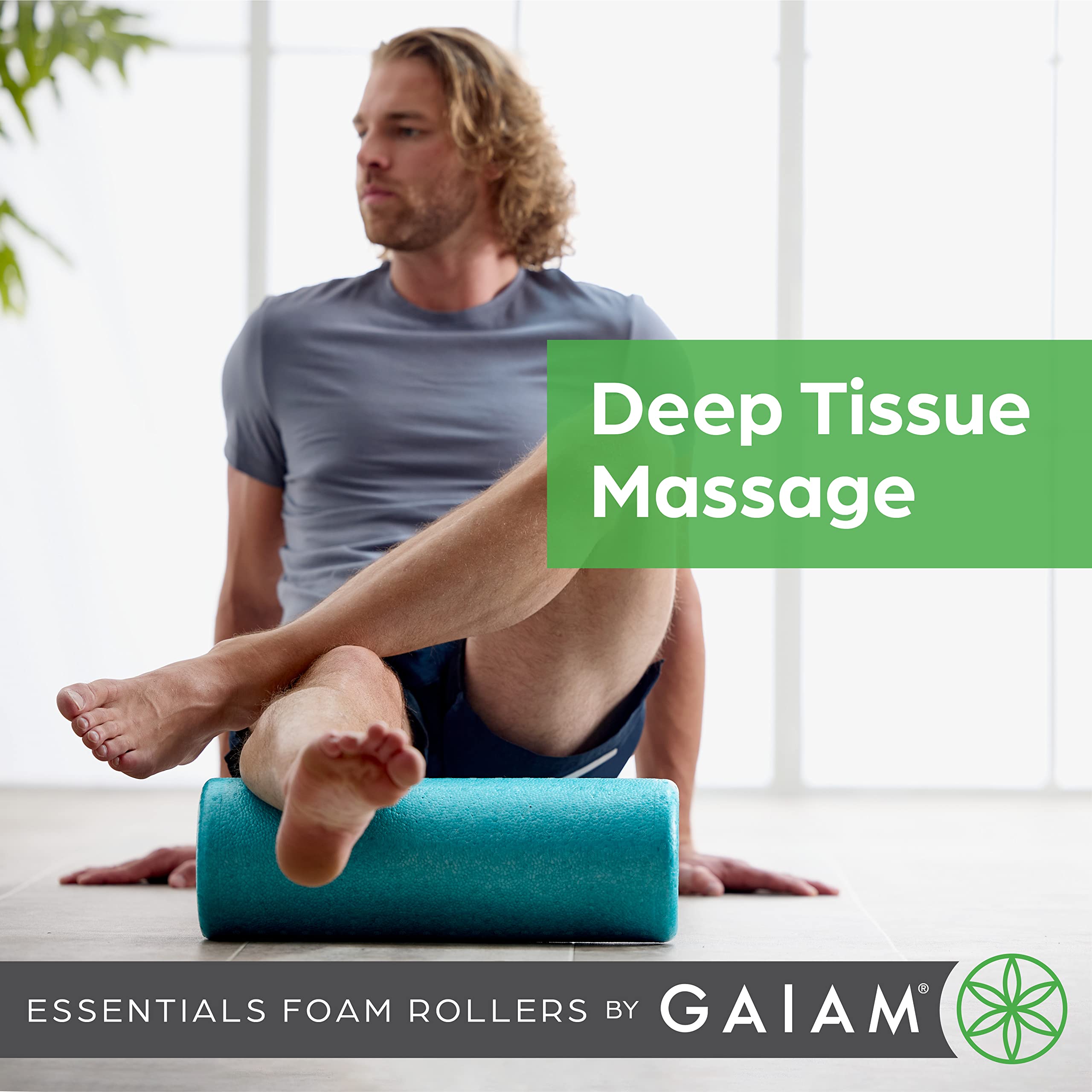 Gaiam Essentials High-Density Foam Roller 18” Purple