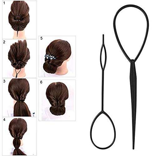 Hair Braiding Tool, DIY Hair Styling Tool Kit Updo Ponytail Maker Accessories Topsy Hair Braid Kit(23P)
