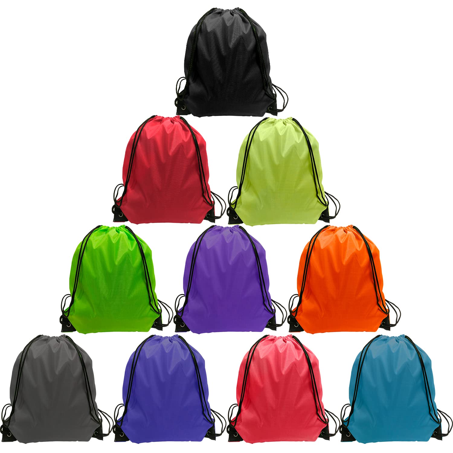 GoodtoU Drawstring Backpacks Bulk Cinch Bags - Bulk Drawstring Bags String Backpacks 16 Pcs White
