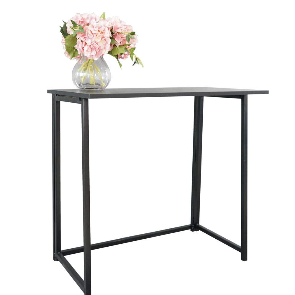 Goujxcy Computer Desk,Modern Foldable Corner Writing Table Study Laptop PC Desk Book Stand Tray Home Office Furniture Study Workstation for Small Spaces and Students Laptop Black