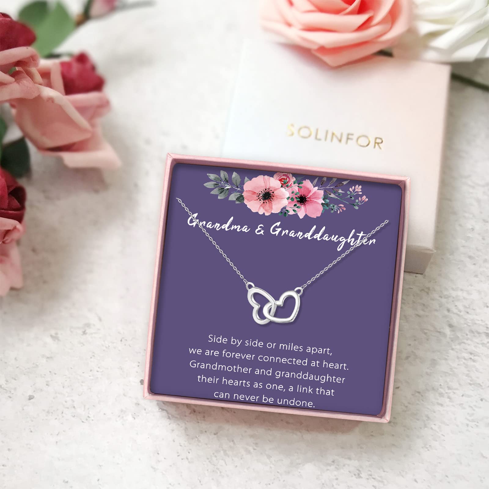 Gifts for Grandma, Grandma Granddaughter Necklace