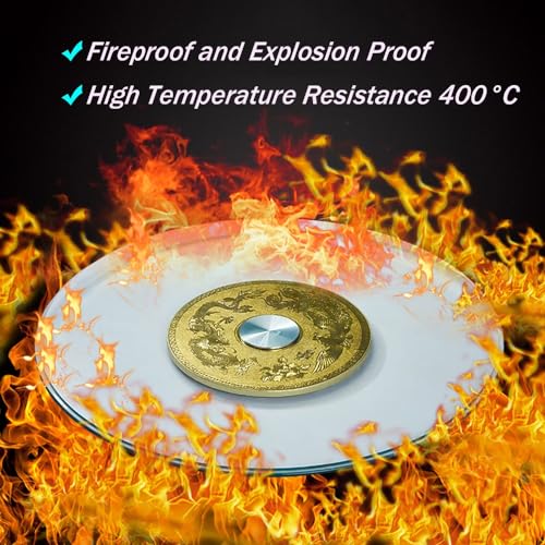 Glass Lazy Susan Turntable - 28in Round Turntable Rotating Serving Tray for Dining Table, Lazy Susan Heavy Duty Turntable Table Top Centerpiece Silent & Smooth ( Color : Clear-A , Size : 24in/60cm )
