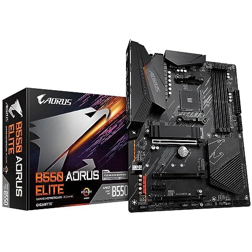 GIGABYTE B550 AORUS Elite (AM4 AMD/B550/ATX/Dual M.2/SATA 6Gb/s/USB 3.2 Gen 2/2.5 GbE LAN/Realtek ALC1200/HDMI/DP/PCIe4.0/DDR4/Gaming Motherboard)