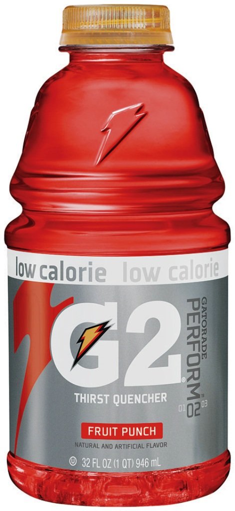 Gatorade G2 Sports Drink, Fruit Punch, Low Calorie, 32-Ounce Bottles (Pack of 12)
