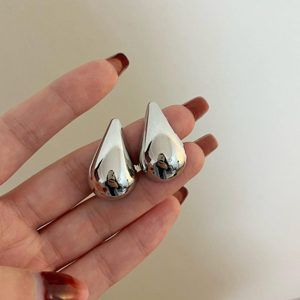 Gold Drop Medium (3cm x 1.8cm) Trending Statement Style Earrings