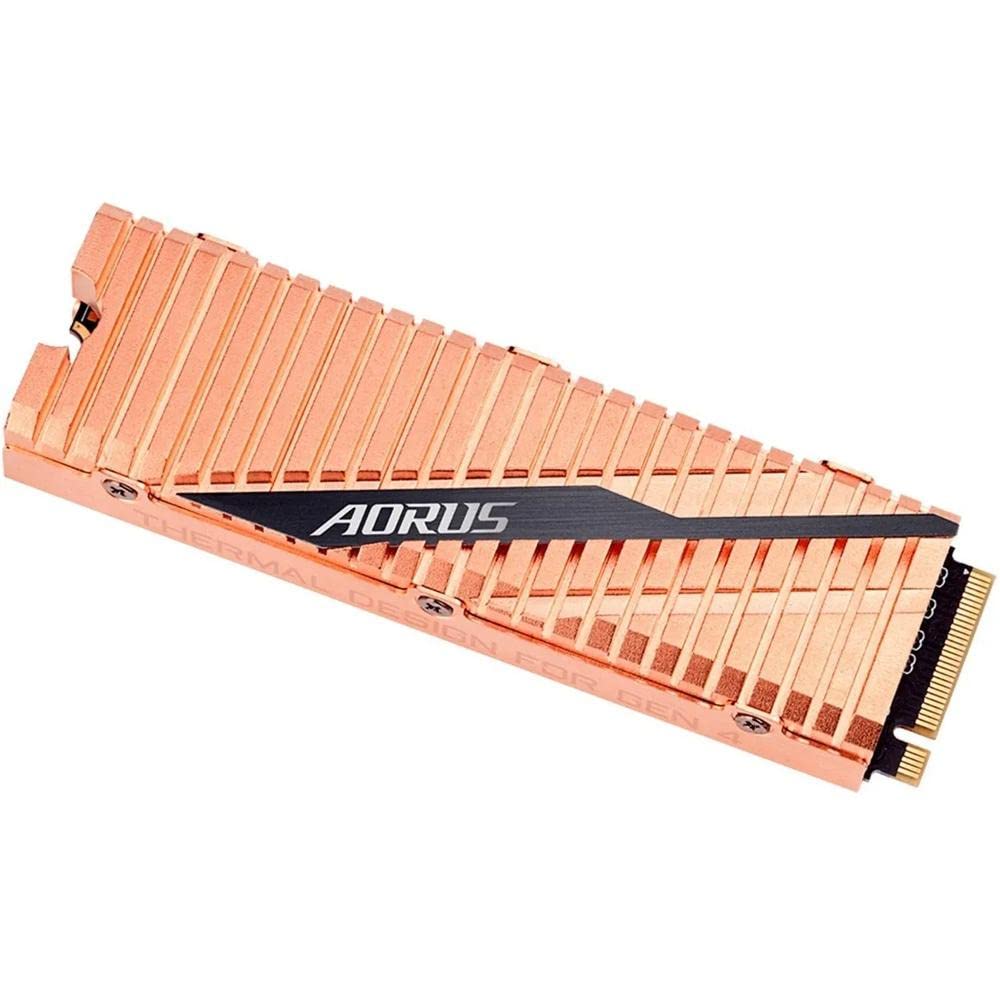 GIGABYTE AORUS NVMe Gen4 M.2 2TB PCI-Express 4.0 Interface High Performance Gaming, Full Body Copper Heat Spreader, Toshiba 3D NAND, DDR Cache Buffer, SSD GP-ASM2NE6200TTTD