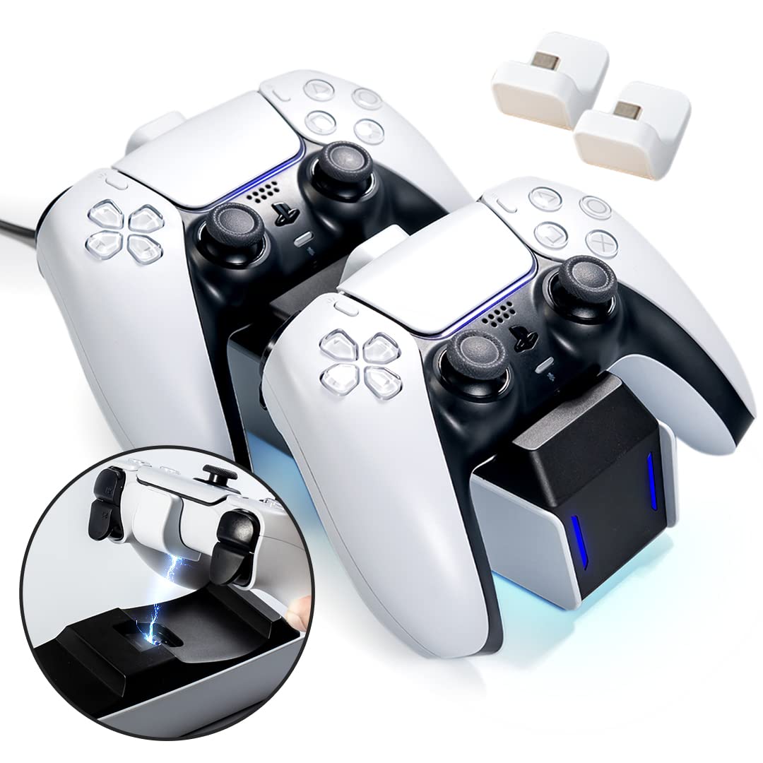 Gtcoupe Dual Ps5 Controller Charging Station Dock, Fast Charging Station for Dualsense Playstation 5 Controller, Playstation 5 Accessories Charger
