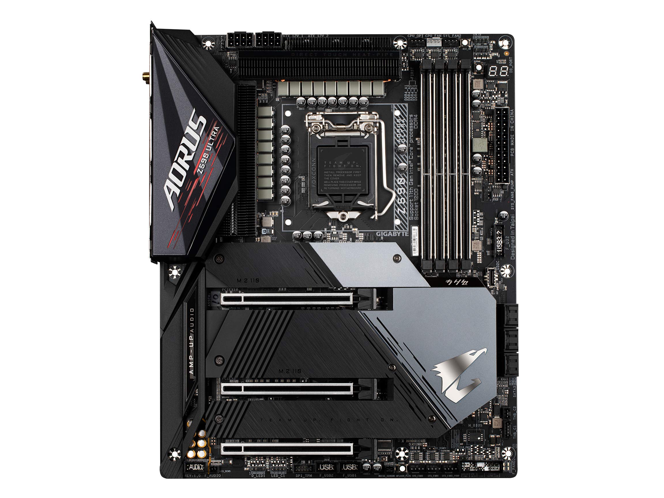 GIGABYTE Z590 AORUS ULTRA (LGA 1200/ Intel Z590/ ATX/ Triple M.2/ PCIe 4.0/ USB 3.2 Gen2X2 Type-C/ Intel WIFI 6/ 2.5GbE LAN/ Gaming Motherboard)