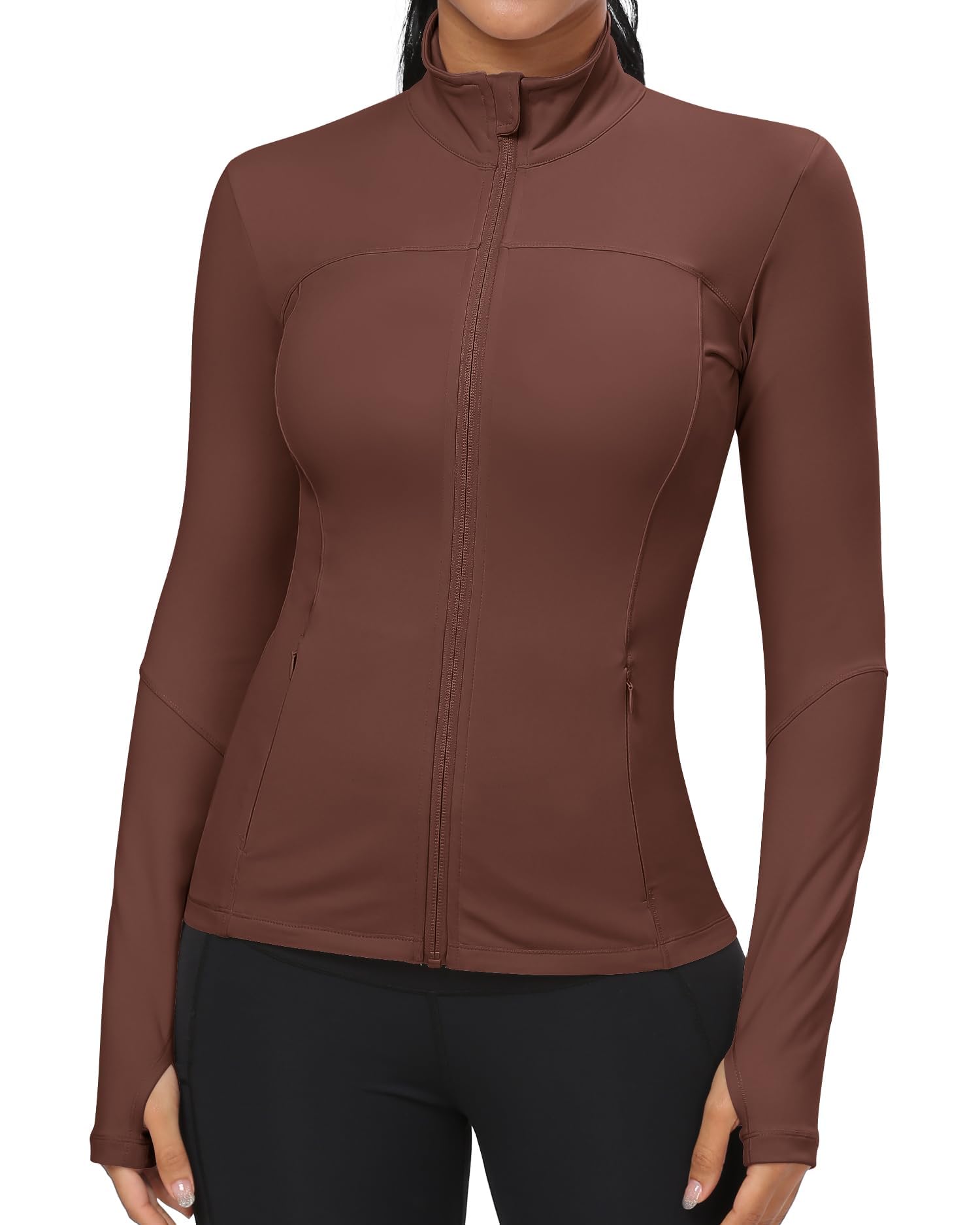GYM RAINBOW Workout Jackets for Women, Full Zip Slim Fit Lightweight Athletic Running Sports Track Jacket with Pockets(3-Gleam Leopard,Medium)