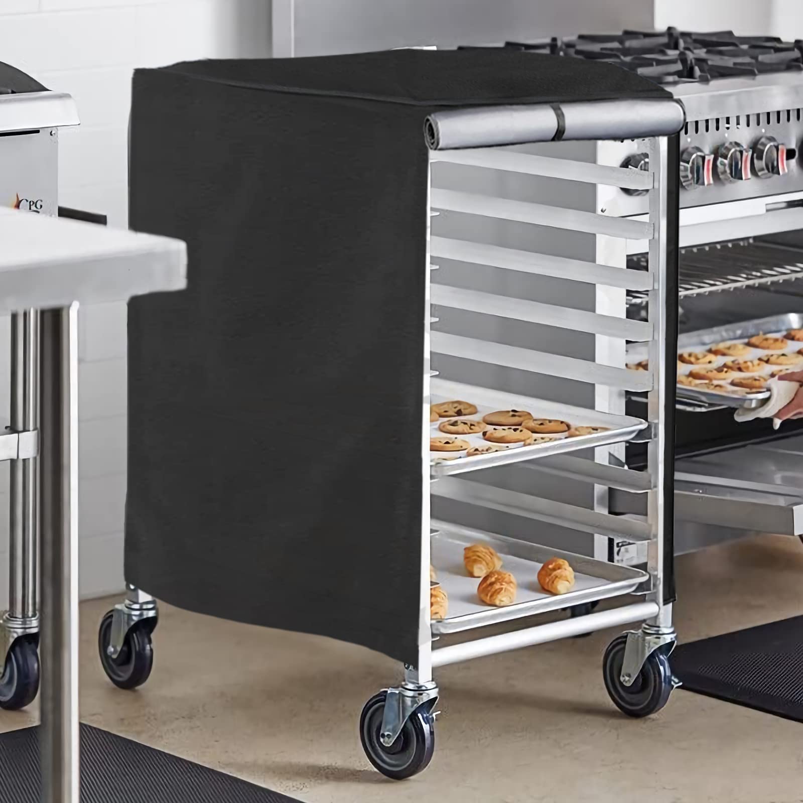 Grehge n Pan Rack Cover, 23x28x32in High Density Waterproof and Dustproof Bread Rack Cover, Bakery Single Rack Covers.