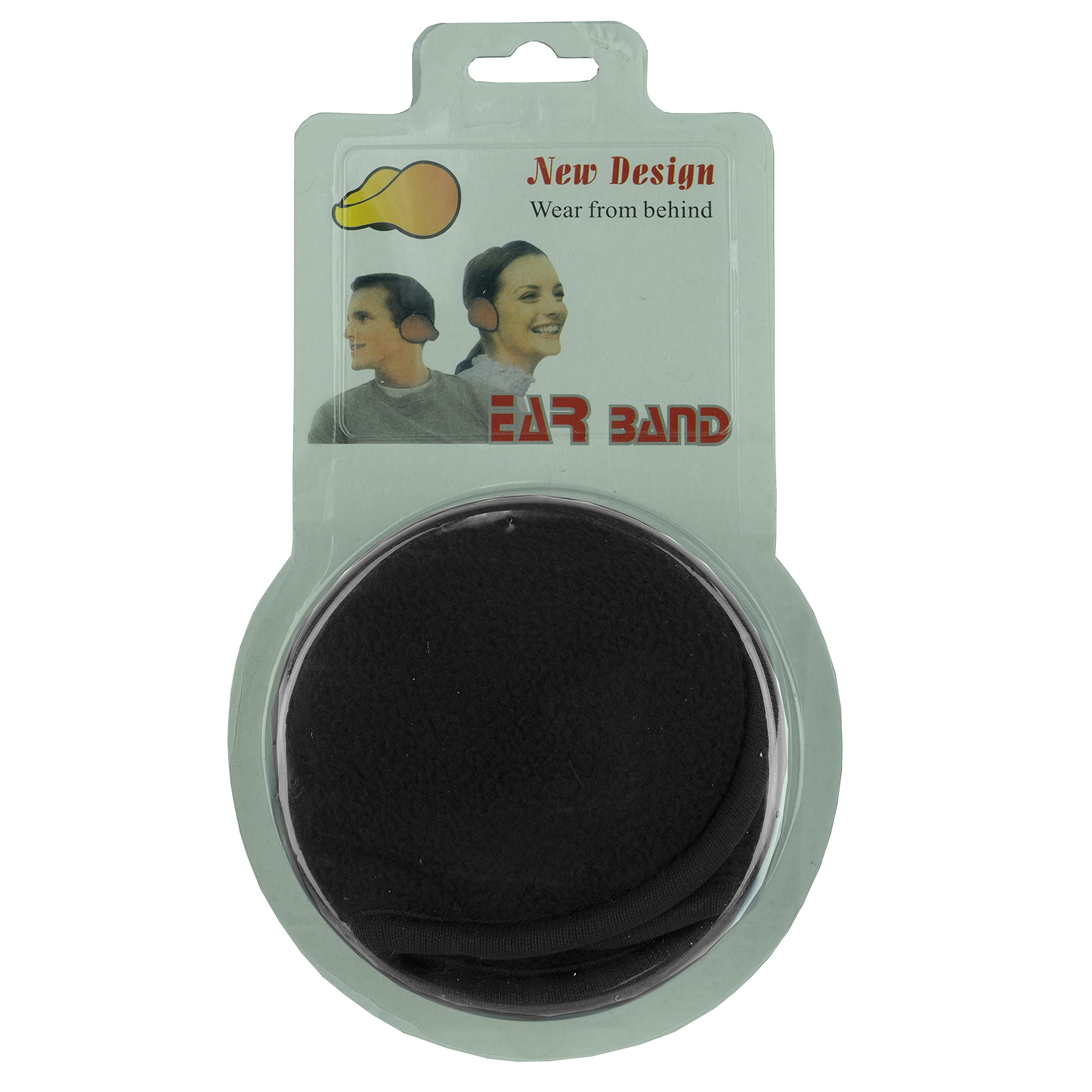 Gelante Unisex Classic Fleece Earmuffs for Cold Weather. Ear Warmer Behind the Head. 5039C-Black