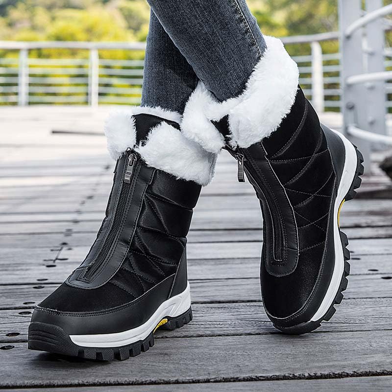 GEXECEUSS Women's Warm Insulated Snow Boots Non-slip Winter Outdoor Fur Lined Hiking Camping Backpacking Shoes Lace-Up Snowmobile Boots