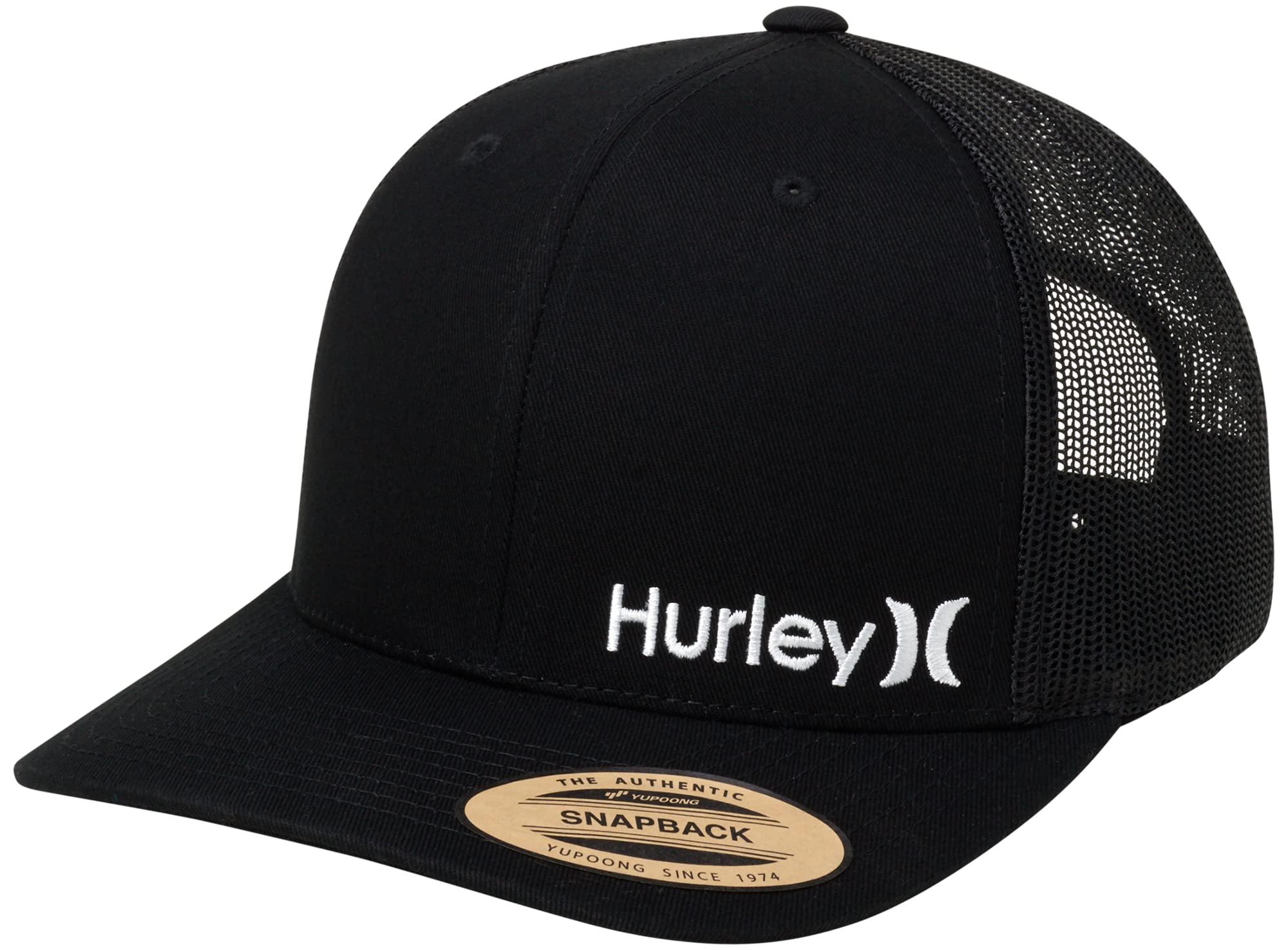Hurley Men's Trucker Hat - Corp Snap Back Comfortable Curved Bill with Adjustable Snap Closure - Trucker Hats for Men, Size One Size, Olive