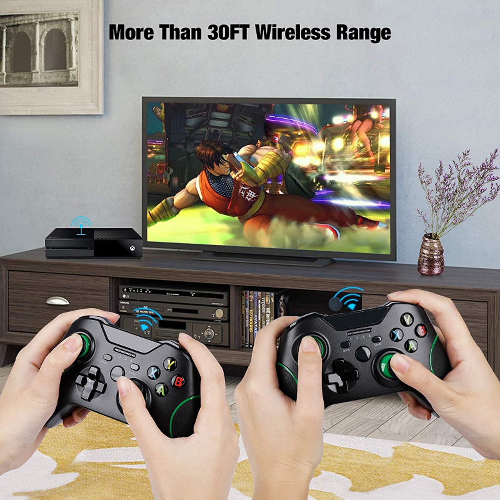 JINHOABF Wireless Controller for Xbox One,2.4GHZ Gamepad Controller Compatible with Xbox One/One S/One X/One Series X/S/Elite/PC Windows 7/8/10,with Built-in Dual Vibration