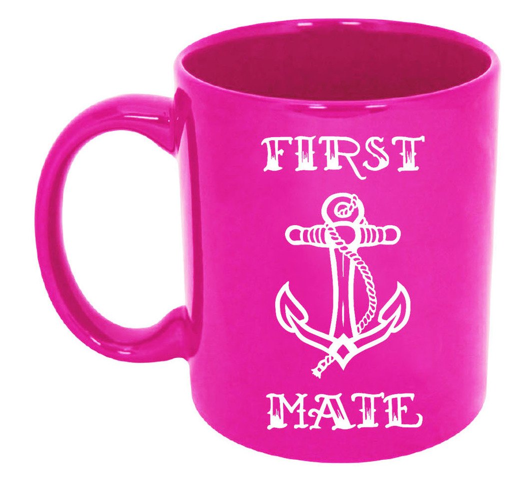 Funny Guy Mugs 1st Mate Ceramic Coffee Mug - 11oz - Ideal Funny Coffee Mug for Women and Men - Hilarious Novelty Coffee Cup with Witty Sayings