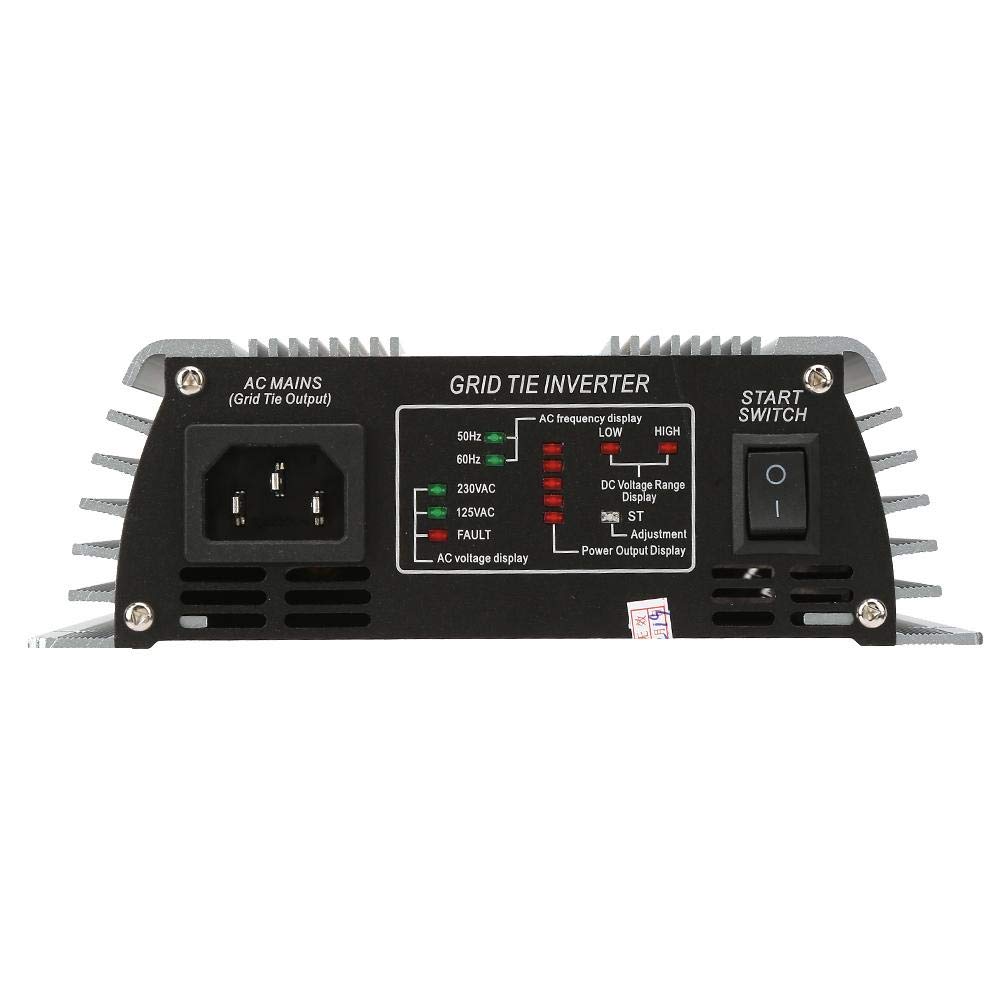 Household Solar Power Inverter DC 2260V Stackable Grid Tie Solar Inverter 600W Pure Sine Wave High Efficiency for Air Conditioners Home Theaters(AC 100120V)
