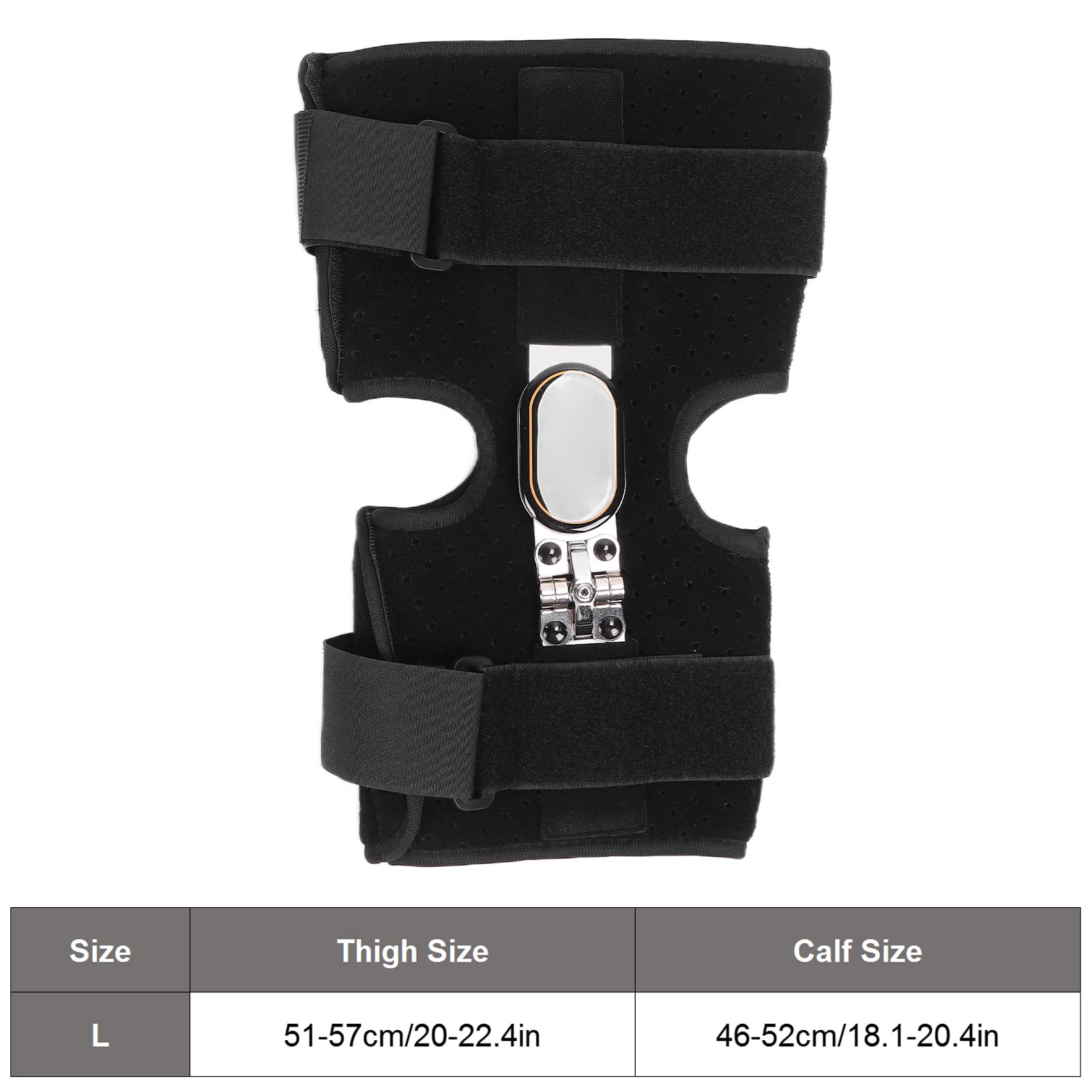 Hinged Lateral Support, Superior Rehabilitation Support Knee Brace Knee Protection Comfortable Lightweight for Ligament for Instabilities for Meniscus Injury(Left leg, L)