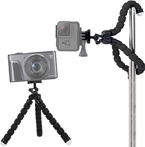 GearFend 6.5” Flexible Universal Tripod, with Mount for Action Cameras Plus Microfiber Cloth