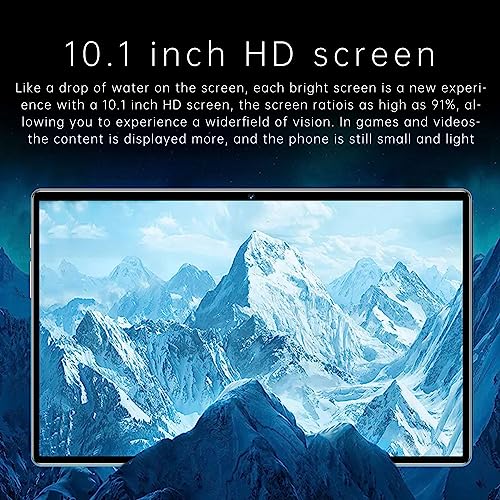 Honio 10.1 Inch Tablet, 4G Network 8 Core CPU Tablet 2 in 1 8MP Front 16MP Rear 100-240V 8GB 256GB (US Plug)