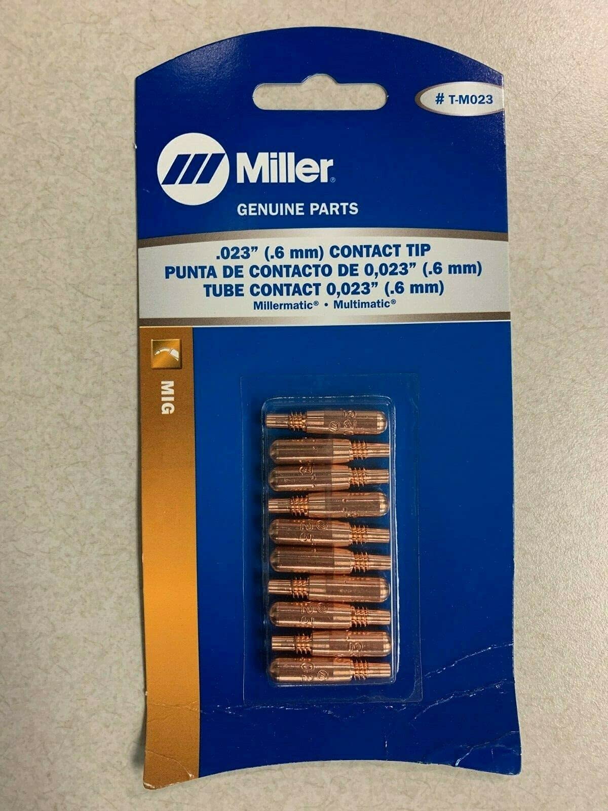 GSParts NEW 10PK Miller Electric T-M023 Contact Tips .023 MDX Mig Acculock Multimatic