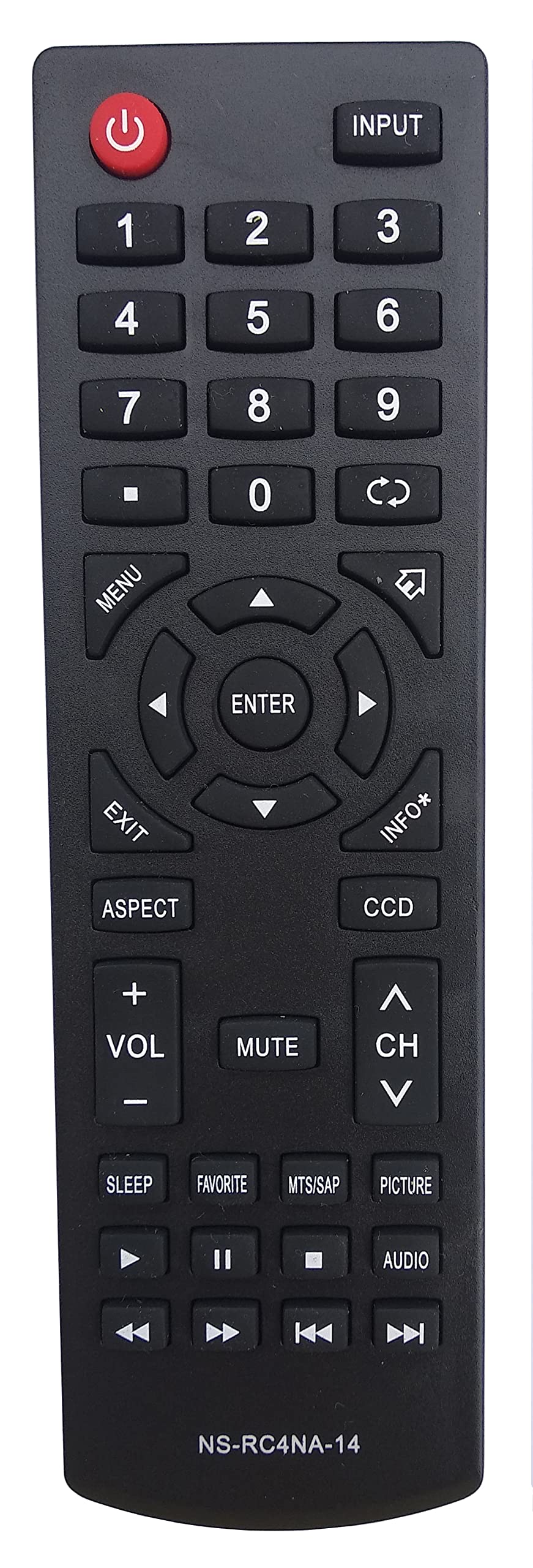 Gorilla babo Universal Remote Compatible for Insignia NS-RC4NA-14 NSRC4NA14 NS-32D20SNA14 NS32D201NA14 NS-39D400NA14 TV Remote Control