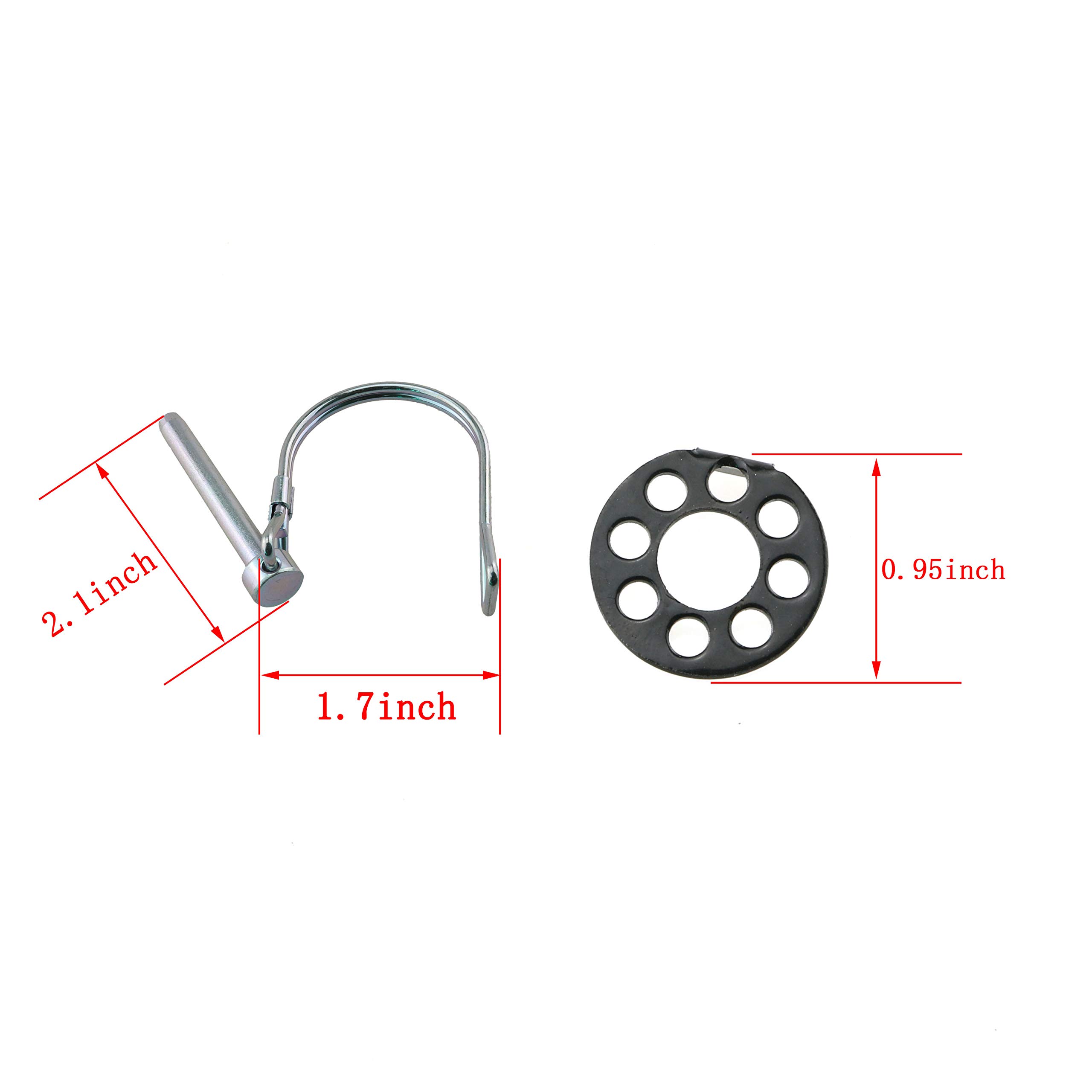 HJ Garden 1 Set Coupler Hitch Attachments for Instep and Schwinn Bike Trailers, Bicycle Trailer Accessories, Black