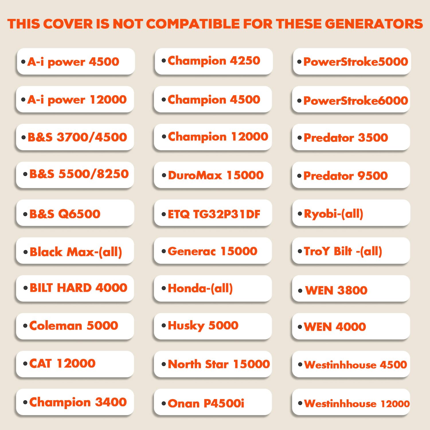 Generator Cover while Running with Inbuilt Frame for 3500w-12000w Generators 100% Waterproof Heavy Duty Portable Generator Enclosure Tent to Run in All Weather- 3 Layers Protection || 1 Year Warranty