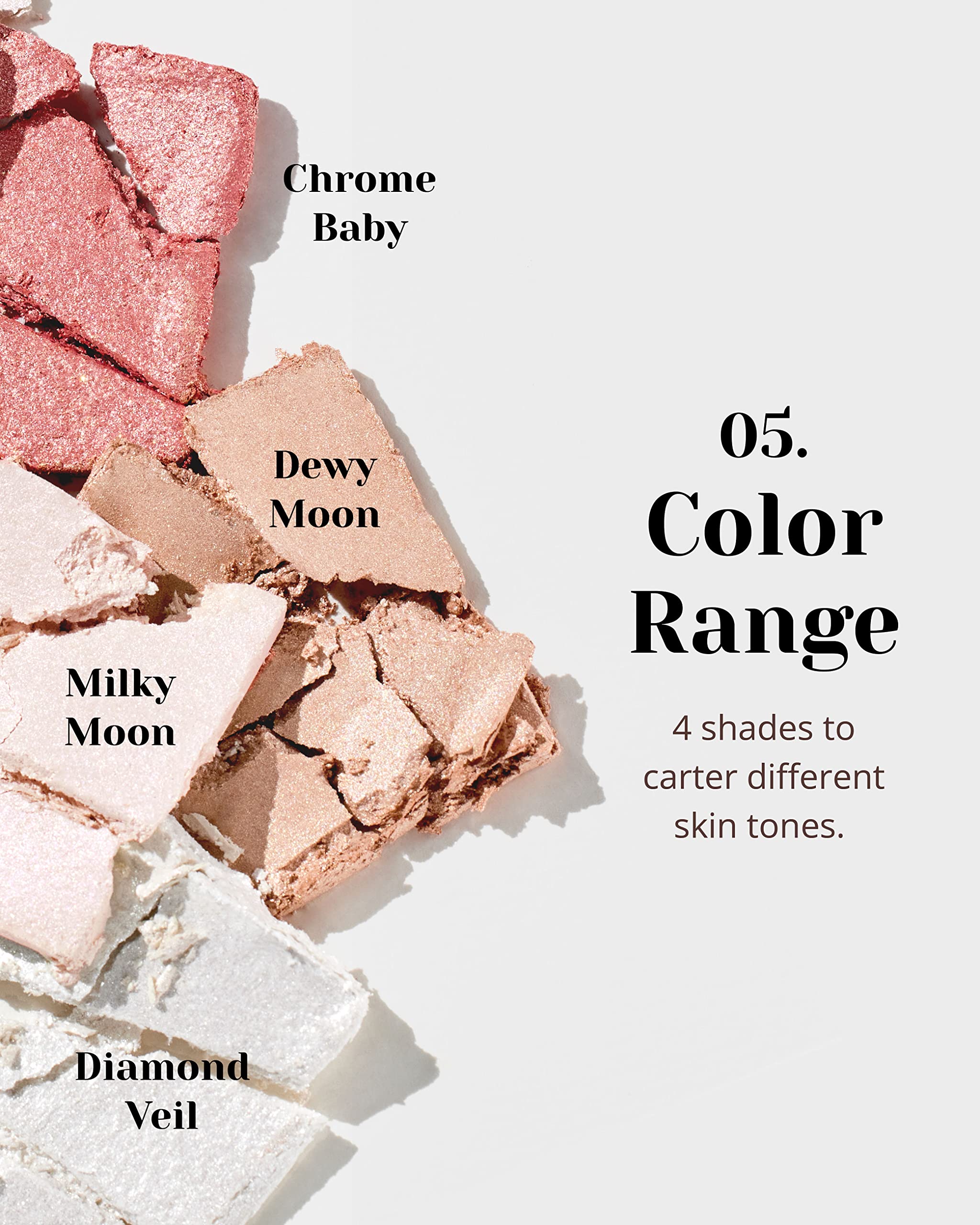 Glint DEWY MOON NATURAL GLOW HIGHLIGHTER RADIANCE ENHANCING MAKEUP (Dewy Moon, 3.8g/0.13oz) - Highlighter Powder Add Glimmer to Makeup by LG Beauty. Shiny Illuminator, Rich Pigment & Silky Touch