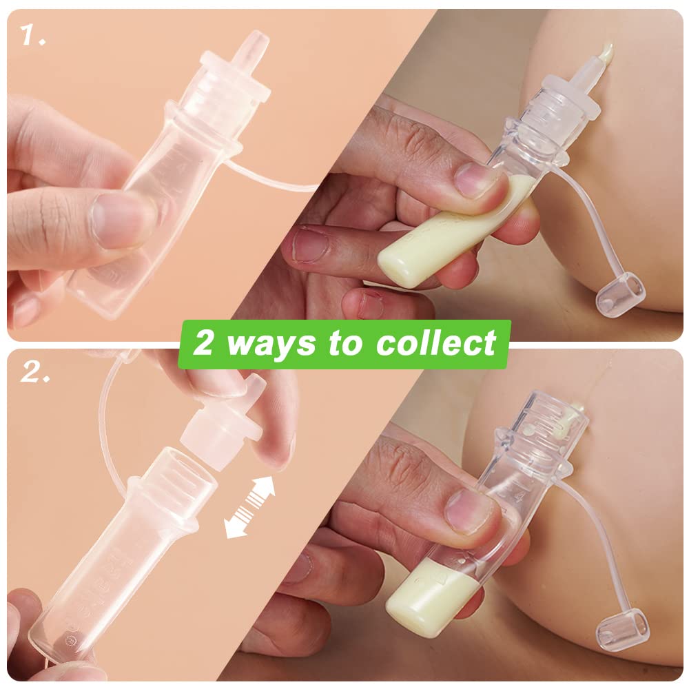 haakaa Manual Breast Pump & Ladybug Breast Milk Collector & Colostrum Collector Set (100ml/4oz with Base)