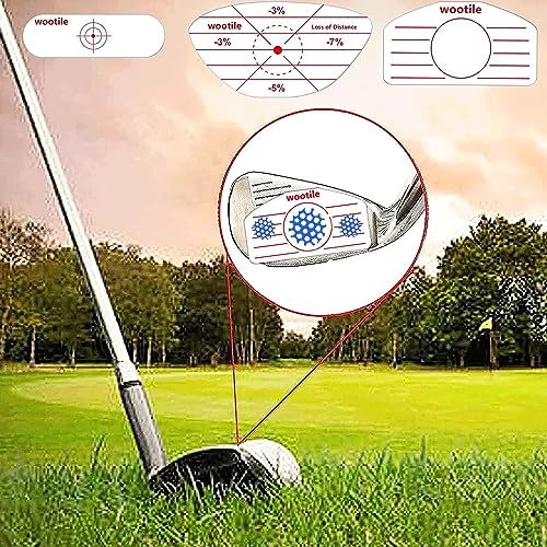 Golf Driver Impact Tape Labels 180Pcs Golf Impact Stickers Golf Clubs Labels for Swing Training Irons and Woods Iron Ball Hitting Recorder Standard Irons Woods Sticker,Training Aids for Swing Practice