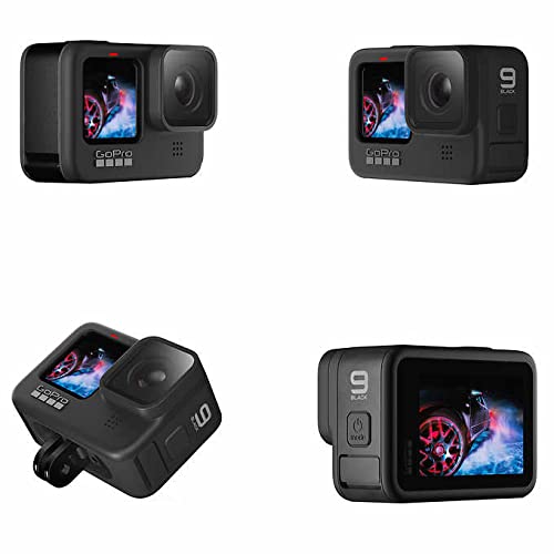 GoPro HERO9 Black Action Camera Includes, Tripod/Handle | Extra Battery | Compact Case | 64GB Micro SD Card