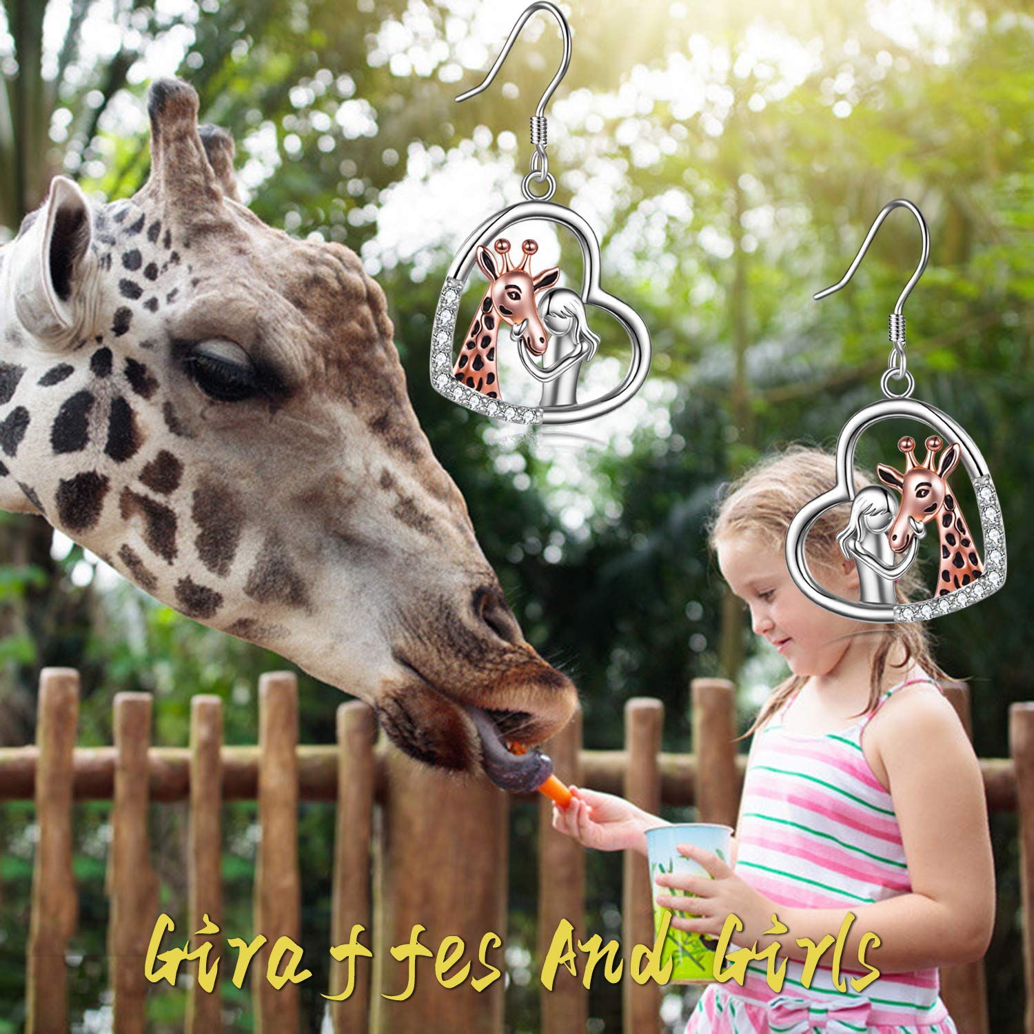 Giraffe Stud Earrings Sterling Silver Giraffe Earrings Mothers Day Gifts for Women Wife Mom