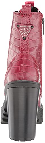 Guess Women's KANIELA Ankle Boot, Merlot Red Crocodile, 5.5