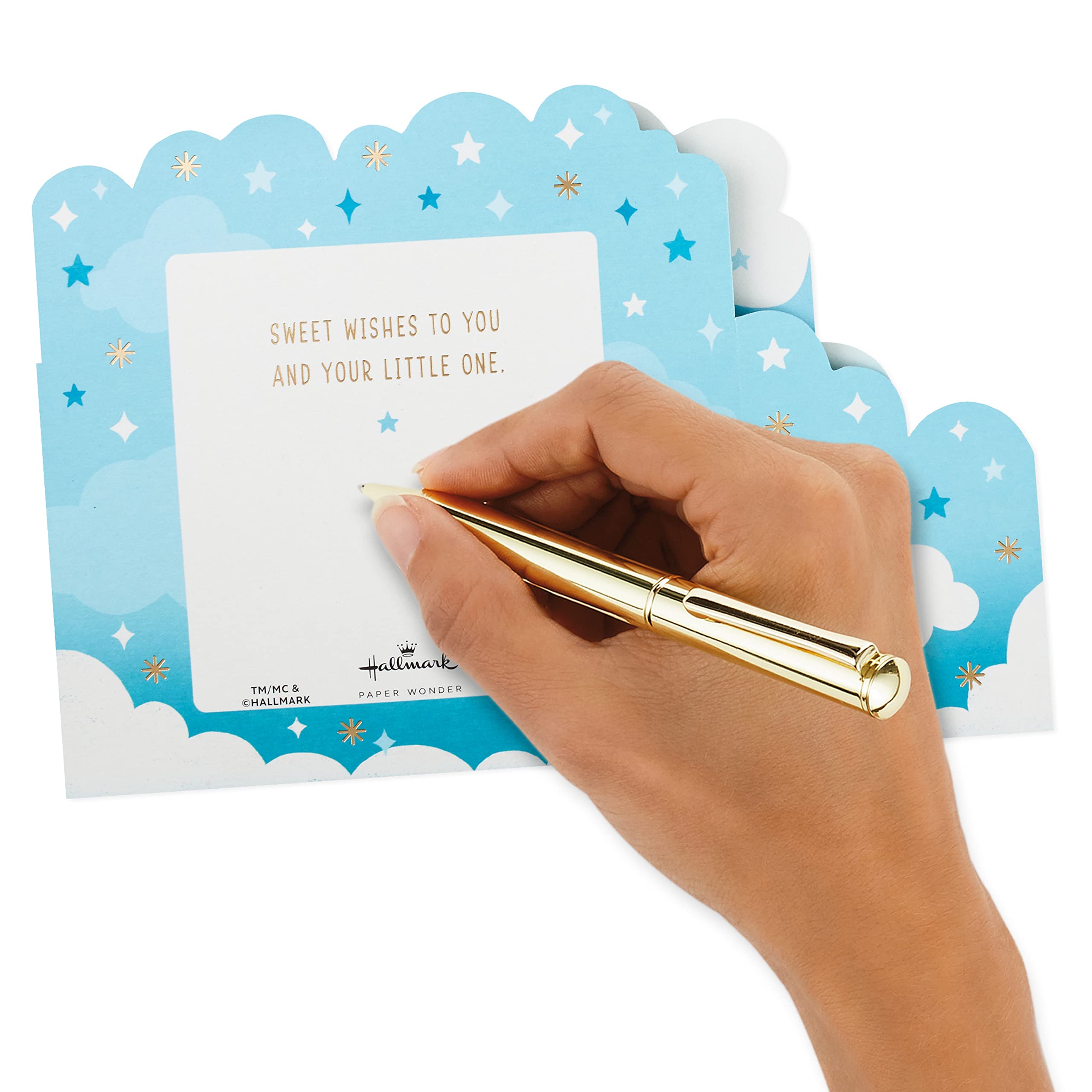 Hallmark Paper Wonder Pop Up Baby Shower Card for Baby Boy (Nursery
