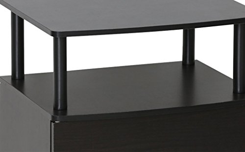 Furinno Jaya End Table, One, Black Wood