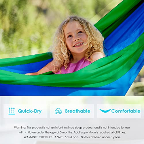 Grassman Kids Small Hammock for Camping Portable Hammock for Child Girls Boys Ultralight Backpack Mini Hammocks with Straps Red