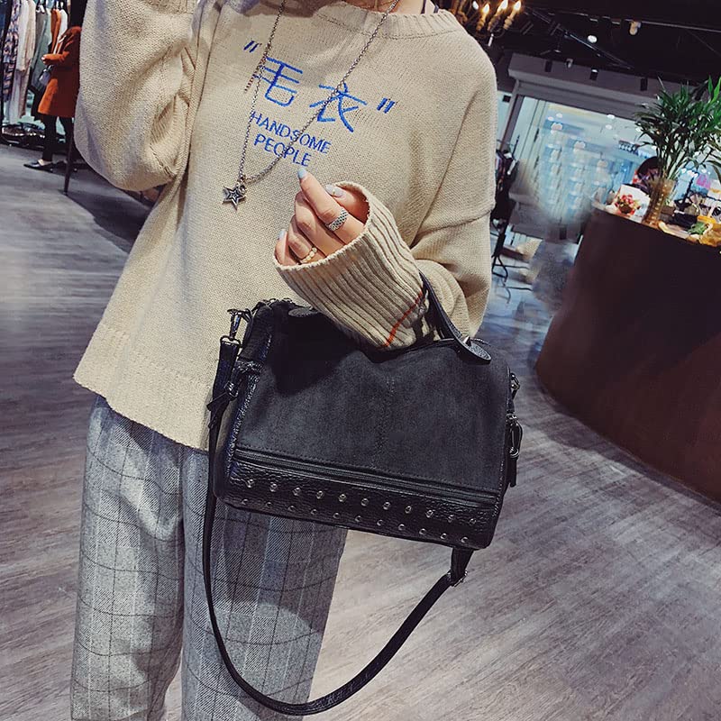 JBB Purses for Women Leather Handbags Crossbody Bag Shoulder Harley Bags with Rivets