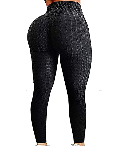 GILLYA Booty Yoga Pants Tiktok Butt Leggings Anit Cellulite Texutred Booty Lifting Leggings Scrunch Butt Yoga Pants