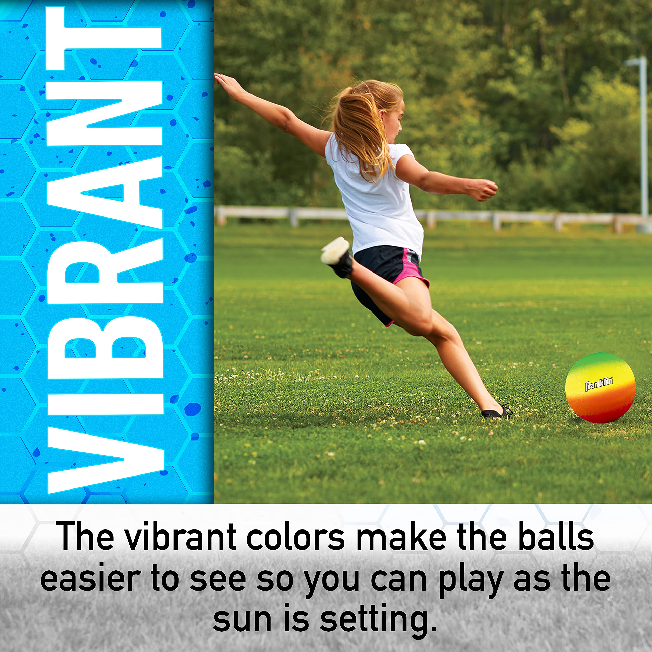 Franklin Sports unisex-adult Sports PVC Vibe Playground Ball, 8.5", multi