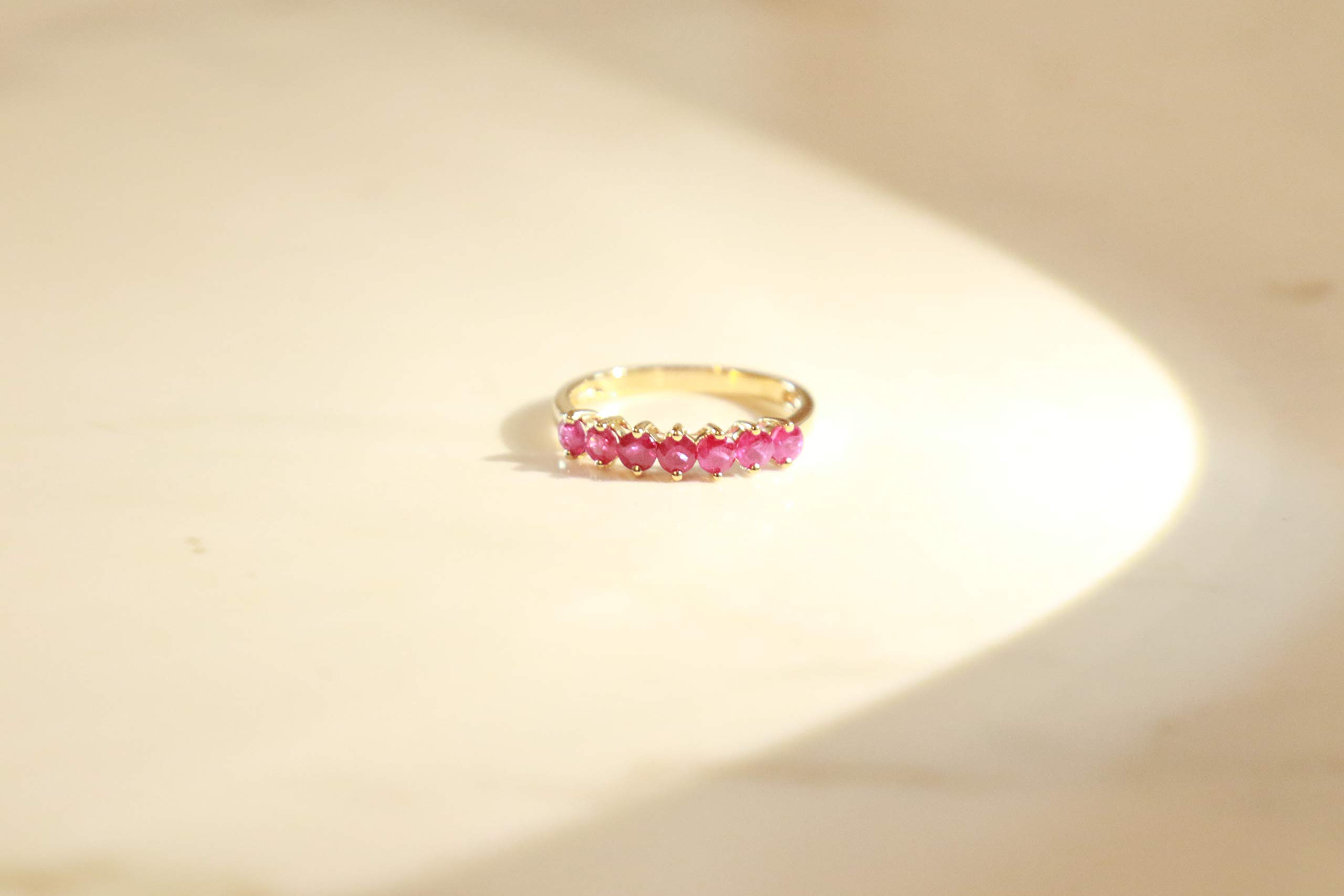 Gin & Grace 14K Yellow Gold Mozambique Genuine 1.74 Ct Ruby Ring for women | Ethically, authentically & organically sourced (Round) shaped Ruby hand-crafted jewelry for her