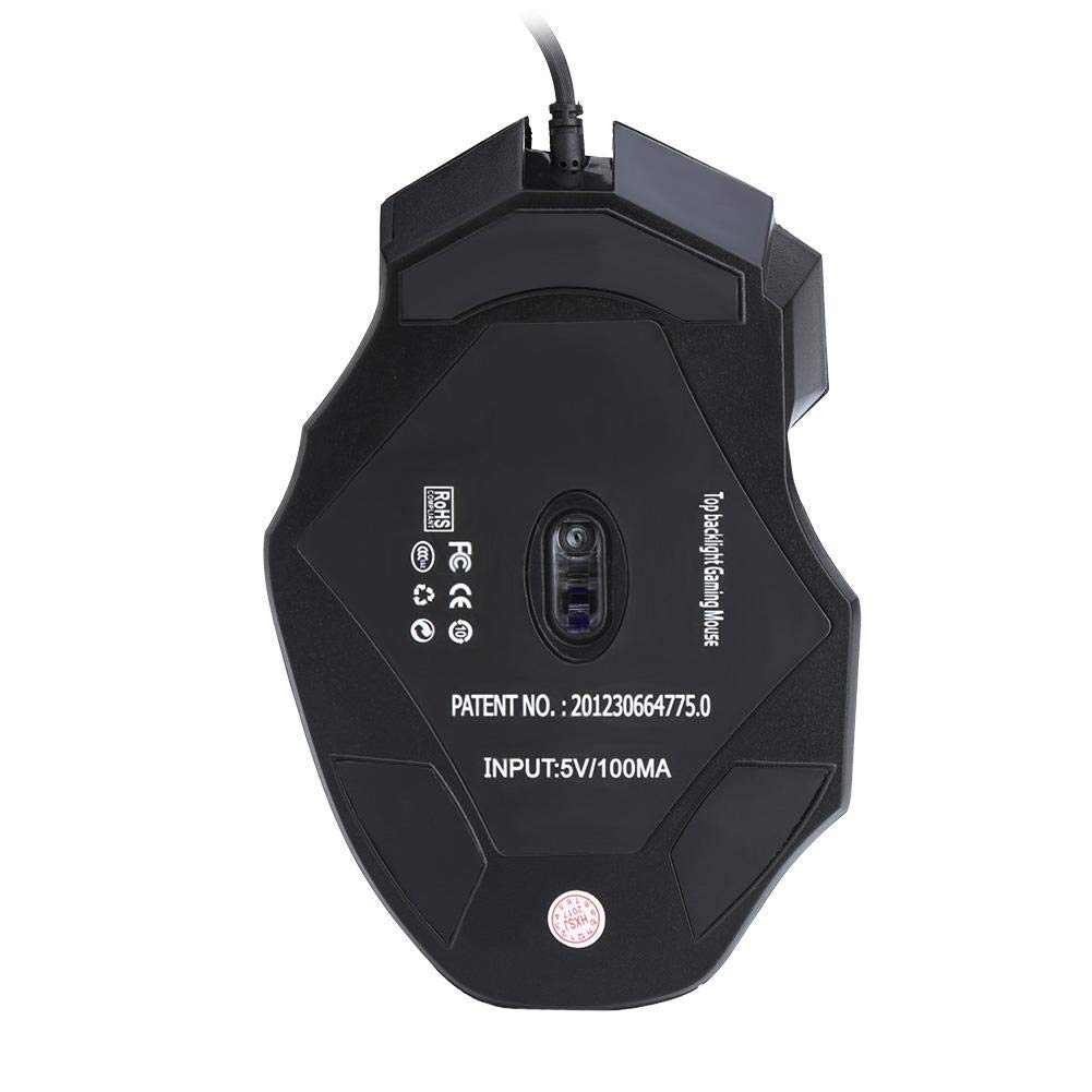 Gaming Mouse Wired,5500 DPI 7 Buttons Colorful Light Emitting Professional Optical Mechanical Wired Ergonomic Optical PC Computer Gaming Mice