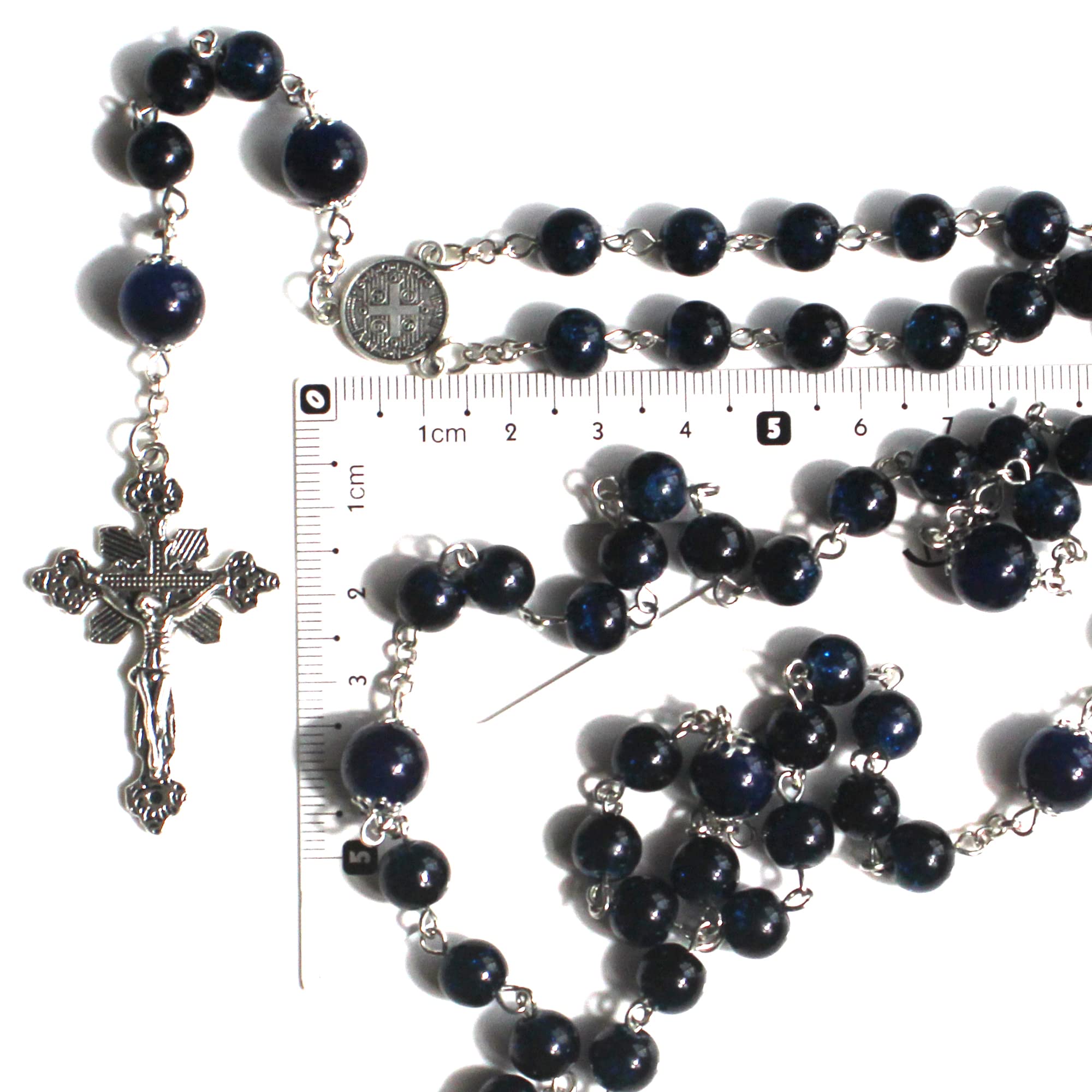 GeekTenet Rosary Beads Chaplet pt Artificial Crystal Glass Rosery Cross Catholic gifts (Rice Yellow)