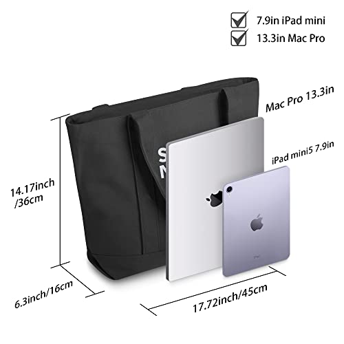 Handbags for Women Canvas Tote Bag with Zipper Large Capacity Top Handle Shoulder Bags Daily Essentials