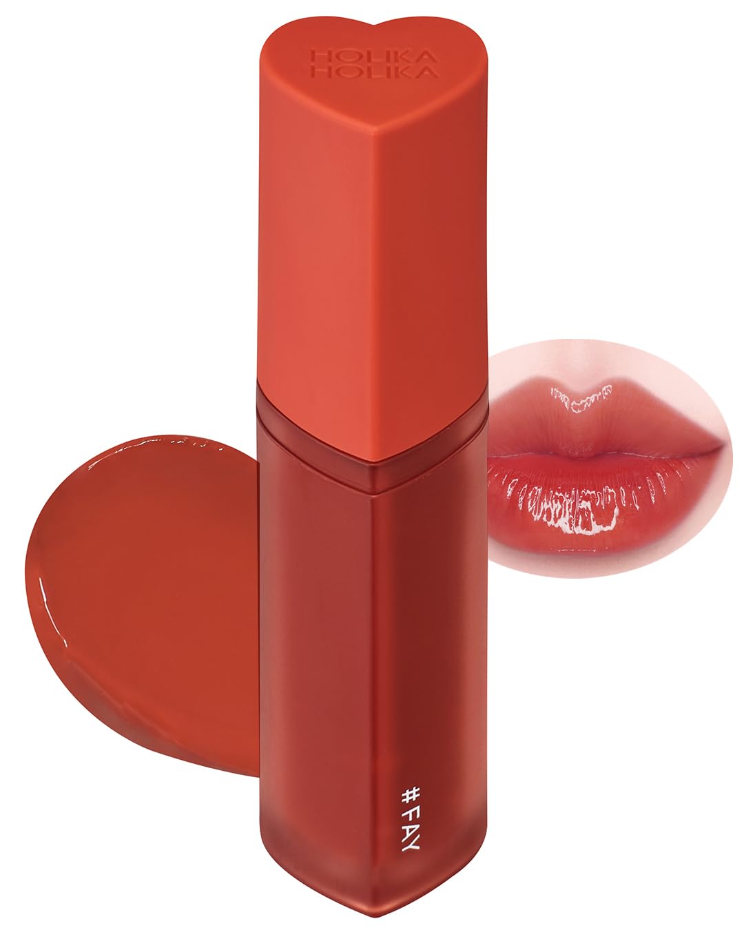HOLIKA HOLIKA Heart Crush Glow Lip Tint Air â Korean Lip Tint with High Shine Juicy Fruit Jam Colors Lip Stain â Hydrolyzed Collagen & Vitamin C (15 FAY)